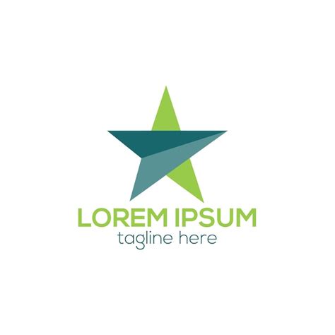 Modelo de vetor de ilustração de logotipo estrela Vetor Premium