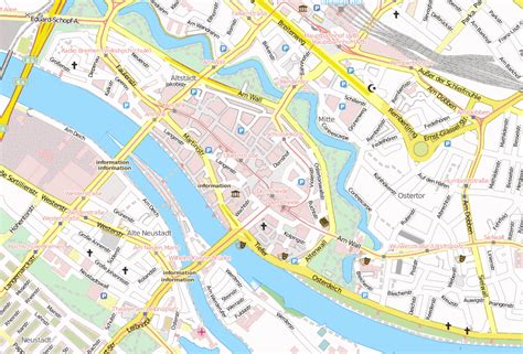 Rathaus Stadtplan Mit Satellitenbild Und Hotels Von Bremen