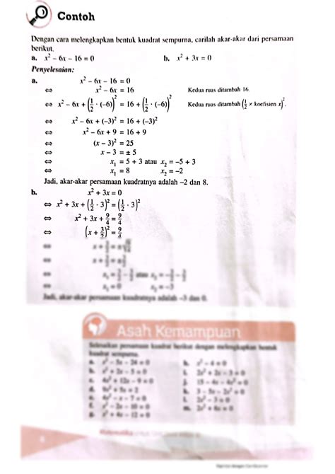 Solution Menentukan Akar Akar Persamaan Kuadrat Dengan Cara