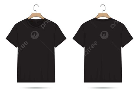 Mockup Kaos Hitam Tampak Depan Dan Belakang Mockup Kaos Tampak Depan