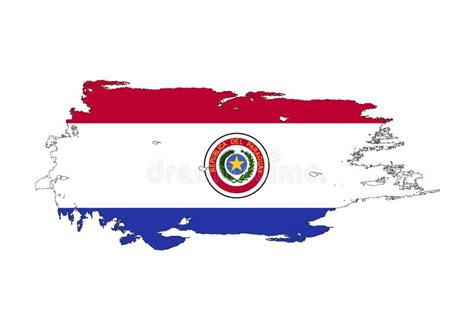 Movimiento Del Cepillo Del Grunge Con La Bandera Nacional De Paraguay