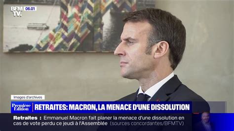 Réforme des retraites Emmanuel Macron fait planer la menace d une