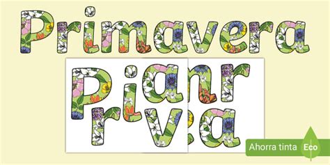 Letras Decoración Día de la Primavera Twinkl