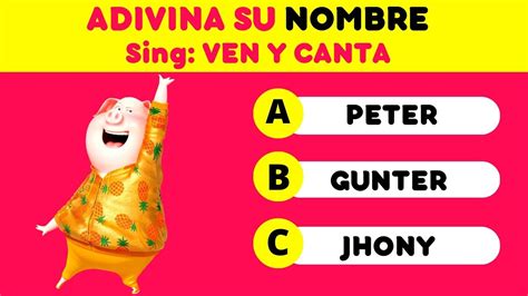 Sing Ven Y Canta ESPECIAL De TODOS Sus Personajes ADIVINA Sus