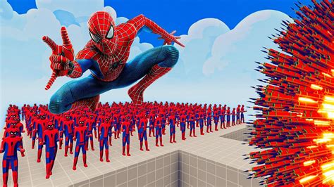100x SPIDER MAN 1x GIANT Vs 1x EVERY GOD Totally Accurate Battle