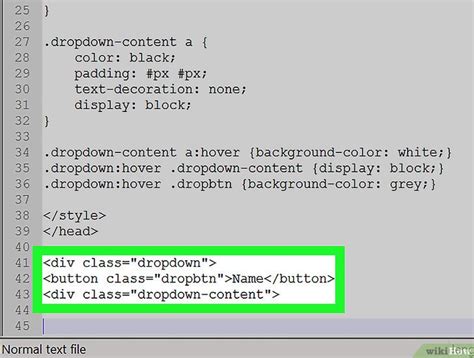 Ein Dropdown Menü mit HTML und CSS erstellen mit Bildern wikiHow