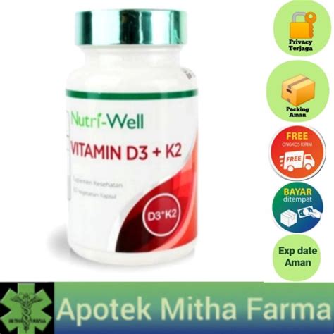 Jual NUTRIWELL NUTRI WELL VITAMIN D3 K2 60 TABLET Shopee Indonesia