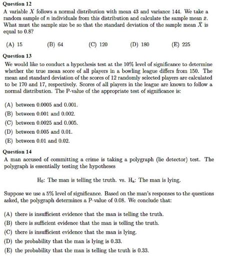 solved question 12 a variable x follows a normal
