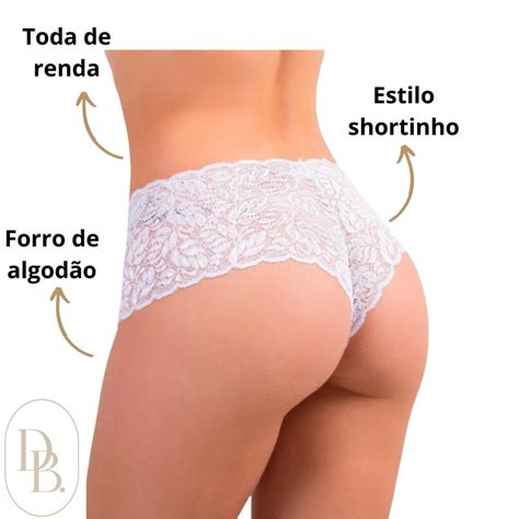 Calcinha Calesson Shortinho Cale On Sensual Renda Shopee Brasil