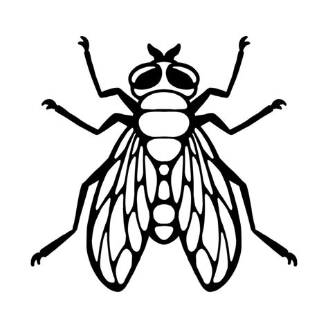 insecte mouche silhouette de contour élément de conception