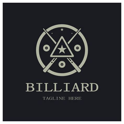 Premium Vector Simple Billiards Logo Template Illustration With