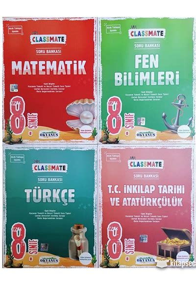 2022 8 Sınıf LGS Classmate 4 lü Soru Bankası Seti Okyanus Yayıncılık