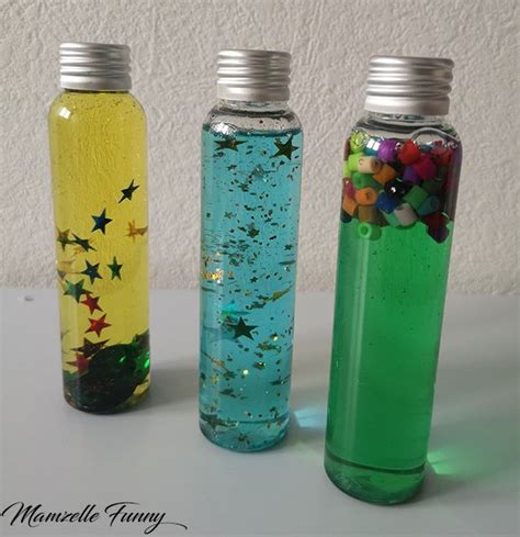 DIY bouteille sensorielle bébé activité eveil mamzelle funny