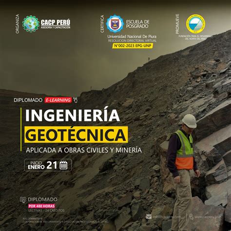 CACP Perú Diplomado Ingeniería Geotécnica Aplicada A Obras Civiles Y
