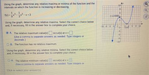 solved using the graph determine any relative maxima or