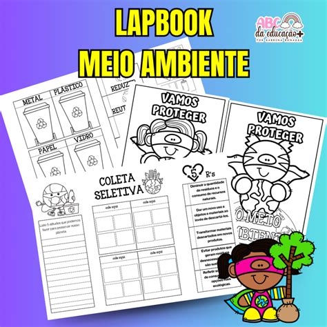 Lapbook Meio Ambiente Colorido e para colorir Loja ABC da Educação