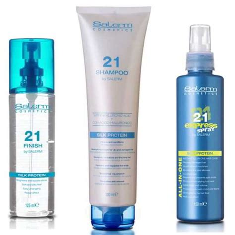 Pack Salerm 21 Champú Silk Protein Express Spray y Finish Salerm
