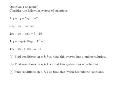 solved question 4 8 points consider the following system