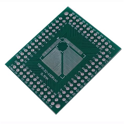 10PCS FQFP TQFP 32 44 64 80 100 LQFP To DIP Transfer Board DIP Pin