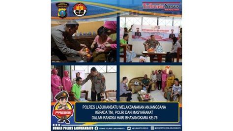 Sambut HUT Ke 76 Bhayangkara Kapolres Labuhanbatu Anjangsana Ke