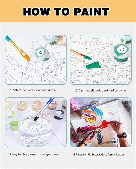 Meothan Kit de pintura por números para adultos 16 x 12 pulgadas