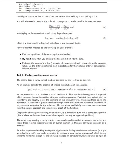 solved task 1 implement newton s method newton s method is