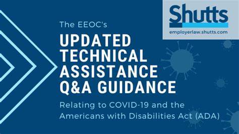 EEOC S Updated Technical Assistance Q A Guidance COVID 19 And The ADA
