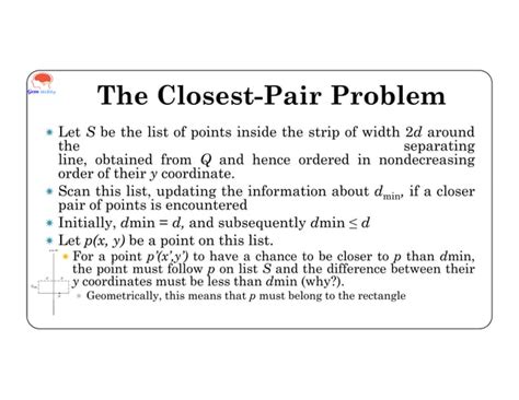 closest pair problems divide and conquer ppt