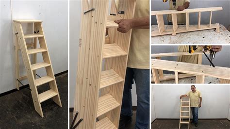 Escalera de Madera plegable fácil de hacer Paso a Paso YouTube