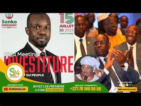 Direct Pastef Investit Ousmane Sonko Aida Mbodj Se Lance BBY En
