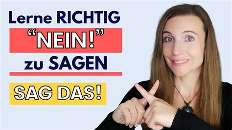 Richtig NEIN sagen 20 Sätze DU BRAUCHST Sag DAS Deutsch