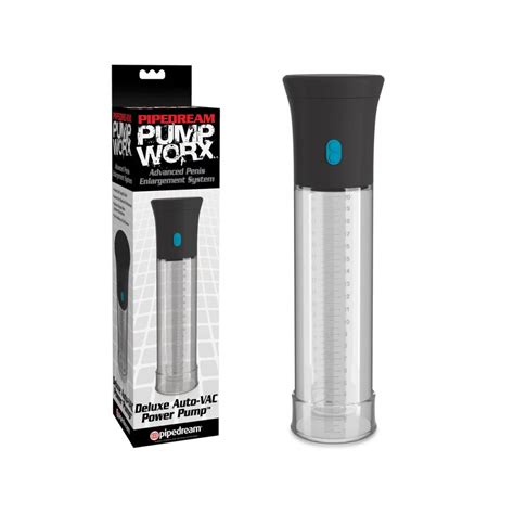 Pipedream Pumpworx Deluxe Auto Vac Power Pump Clear Black Knight Erotica