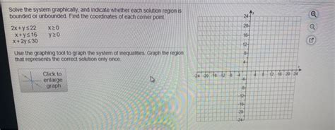 solved solve the system graphically and indicate whether