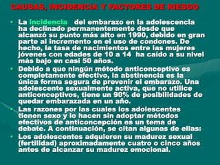 EMBARAZOS EN LA ADOLESCENCIA Ppt Descarga Gratuita