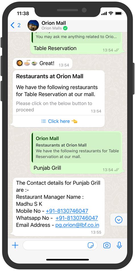 Whatsapp Chatbot En Orion Mall Chatlayer Ai
