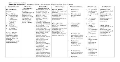 Ncp Impaired Urinary Elimination Crf