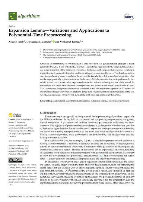 pdf expansion lemma—variations and applications to polynomial time preprocessing