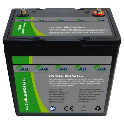 tka Köbele Akkutechnik LiFePO4 Akku 12 V 50 Ah 640 Wh BMS für