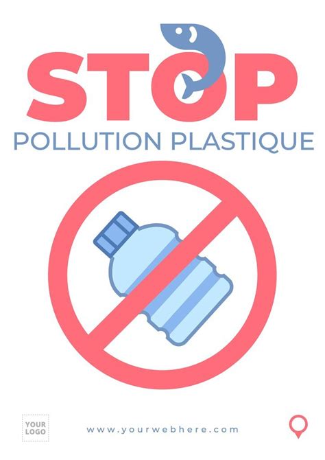 Modèles d affiches Stop à la Pollution Plastique