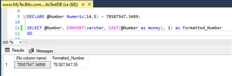 How To Format A Number With Commas In SQL Server My Tec Bits