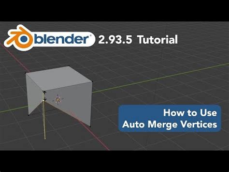 How To Use Auto Merge Vertices In Blender Youtube