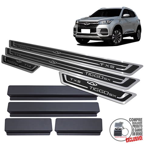 Soleira Chery Tiggo X Txs A Preto Alto Relevo No Shoptime