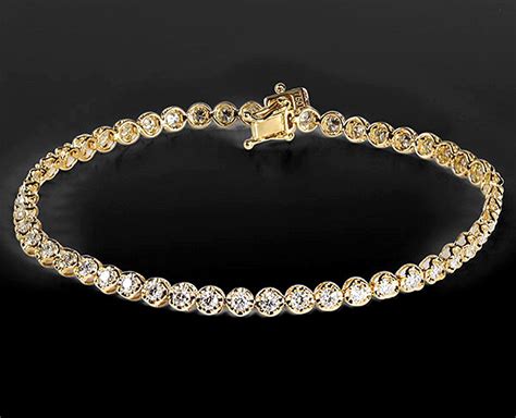 Diamant Tennis Armband Ct Gelbgold Diamondoro De