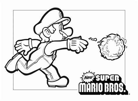 Coloring Page Of The Super Mario Bros Video Game To Print And Color