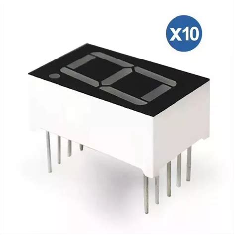 Pack 10 Display De 7 Segmentos Cátodo Común Led Rojo Cuotas sin interés