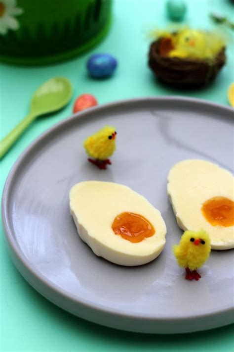 Panna cott oeuf chocolat blanc passion pour Pâques Amandine Cooking