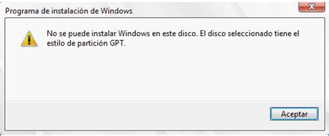 Resuelto No Se Puede Instalar Windows En Este Disco