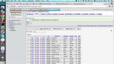 Mysql Demo With Mamp And Phpmyadmin Youtube