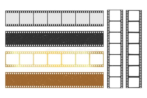 Plantillas De Tiras De Cine Tira De Película Negativa Y Tira Película