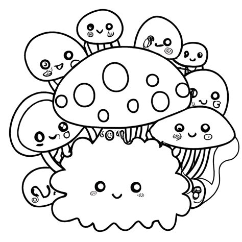 Dibujo Kawaii En Blanco Y Negro Para Colorear Creative Fabrica